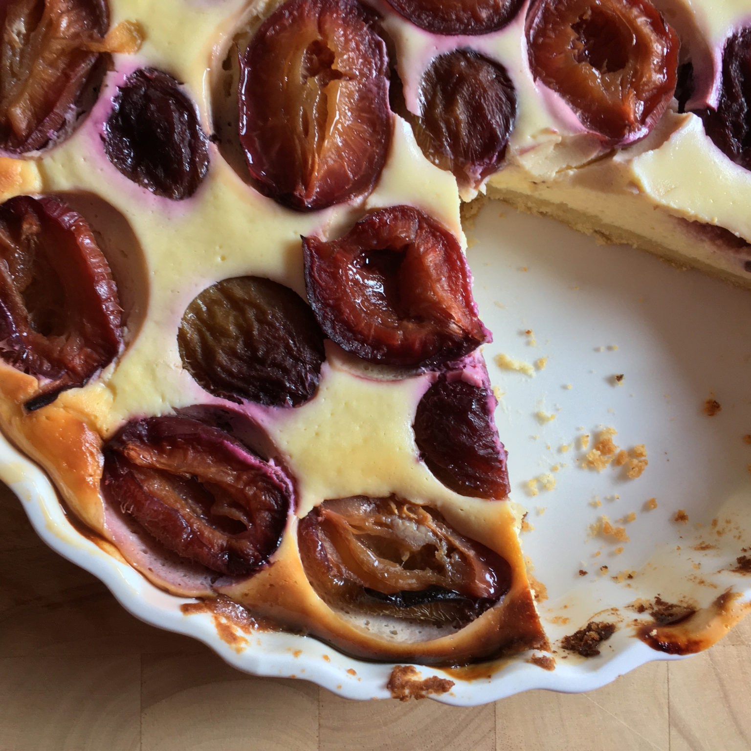 plums in ricotta – beyond my kitchen
